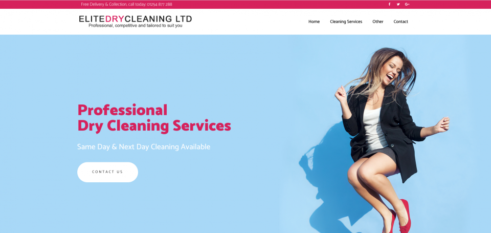 Elite Dry Cleaning – Acceler8 Media Web Design